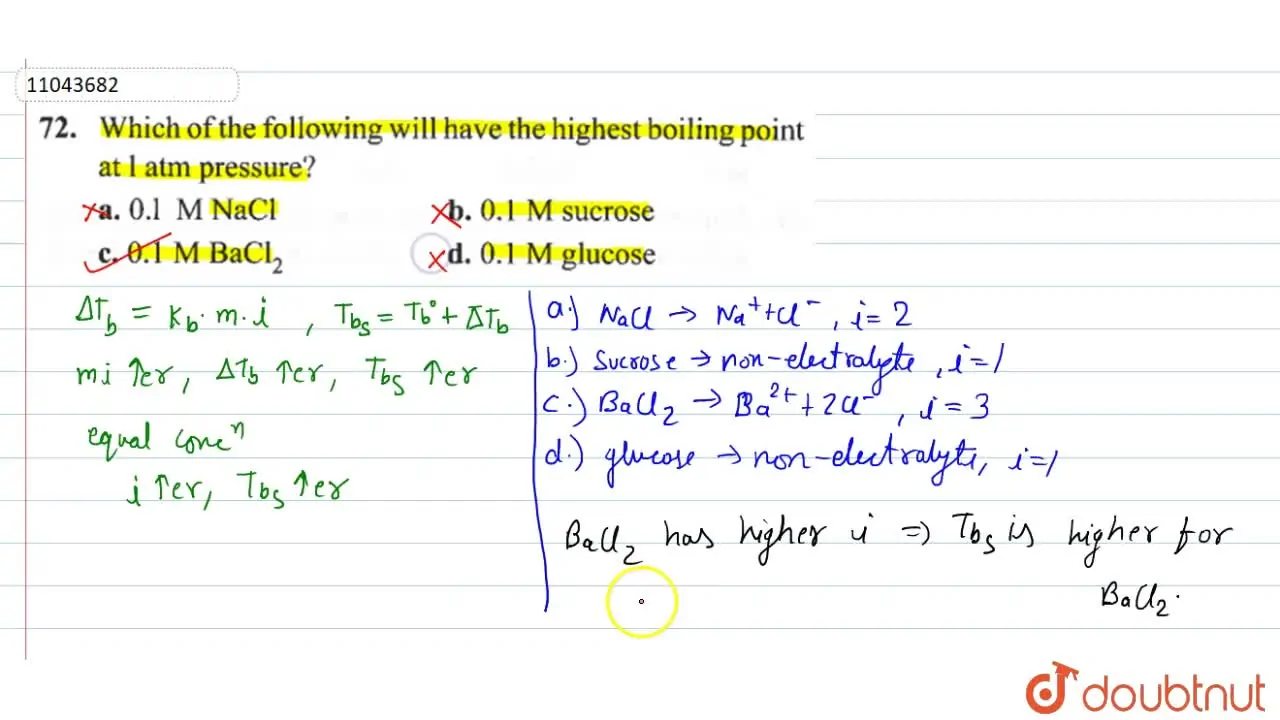 Which of the following will have the highest boiling point at 1 atm pr