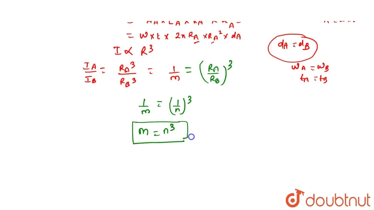 Two circular loops A and B are made of the same wire and their radii a