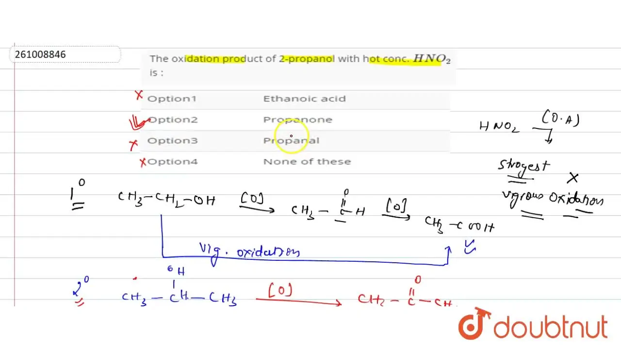 The oxidation product of 2-propanol with hot conc. HNO(3) is