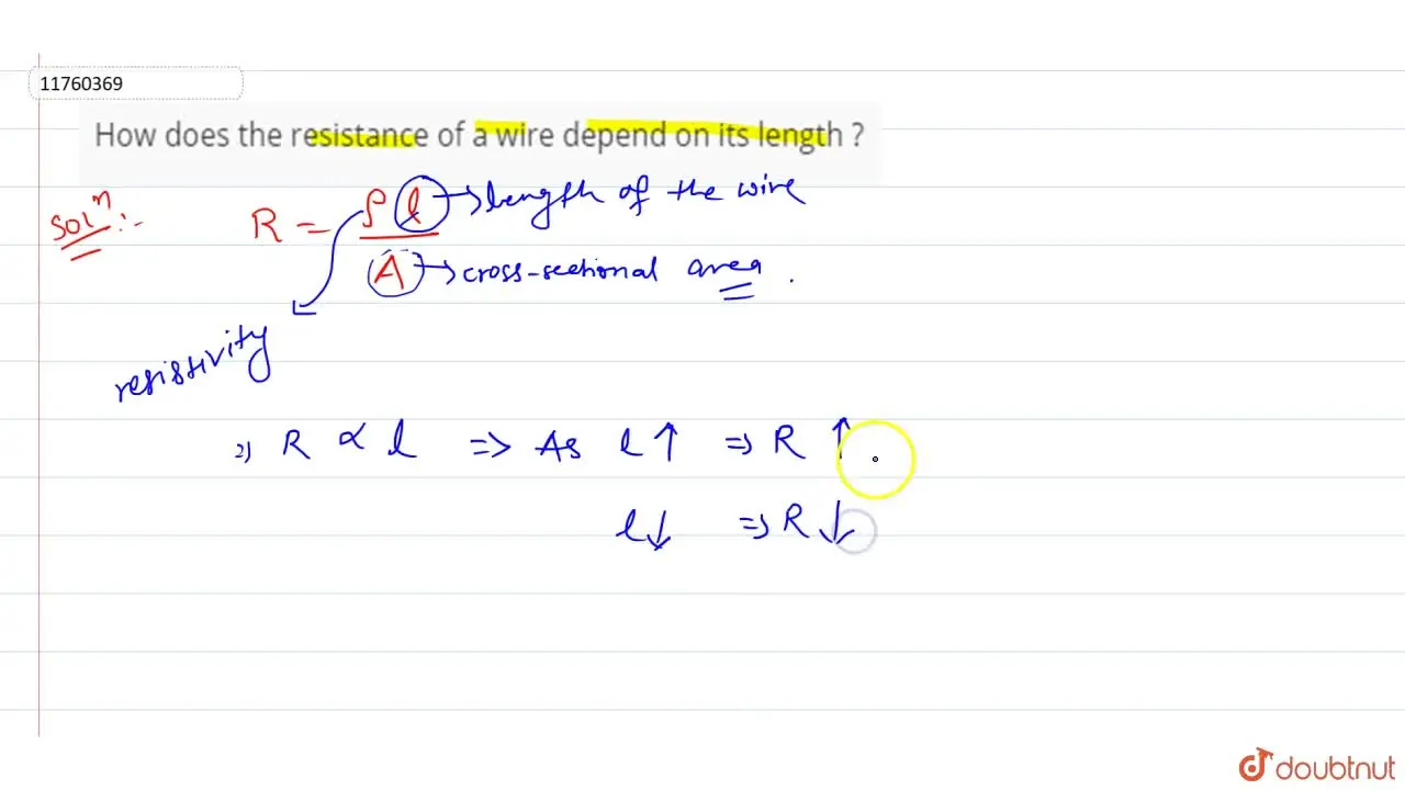 How does the resistance of a wire depend on its length