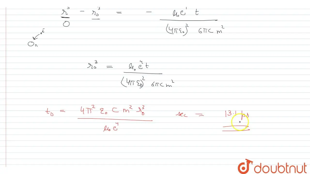 Making use of a formula of the foregoing problem, estimate the time du