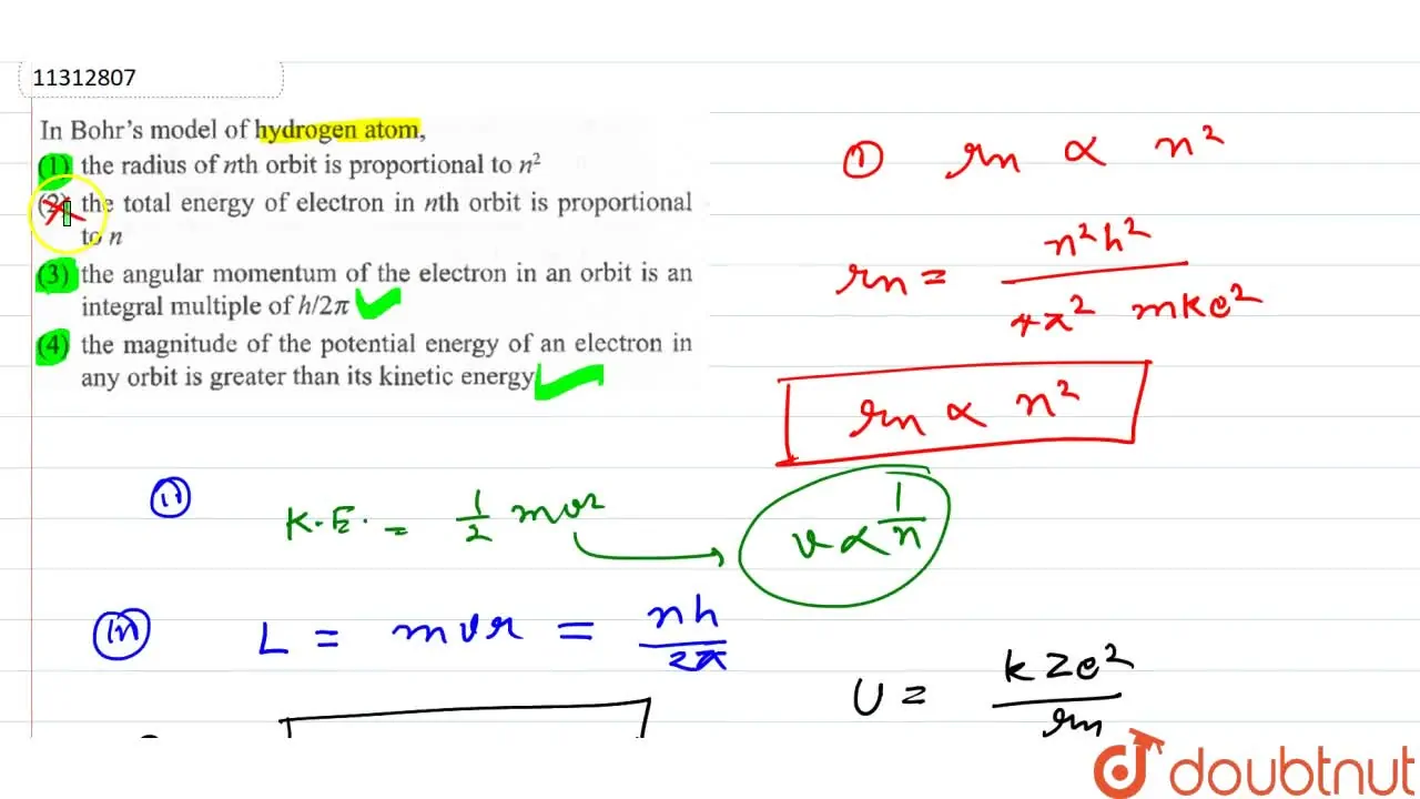 the angular momentum of electron in nth orbit is an integral multiple