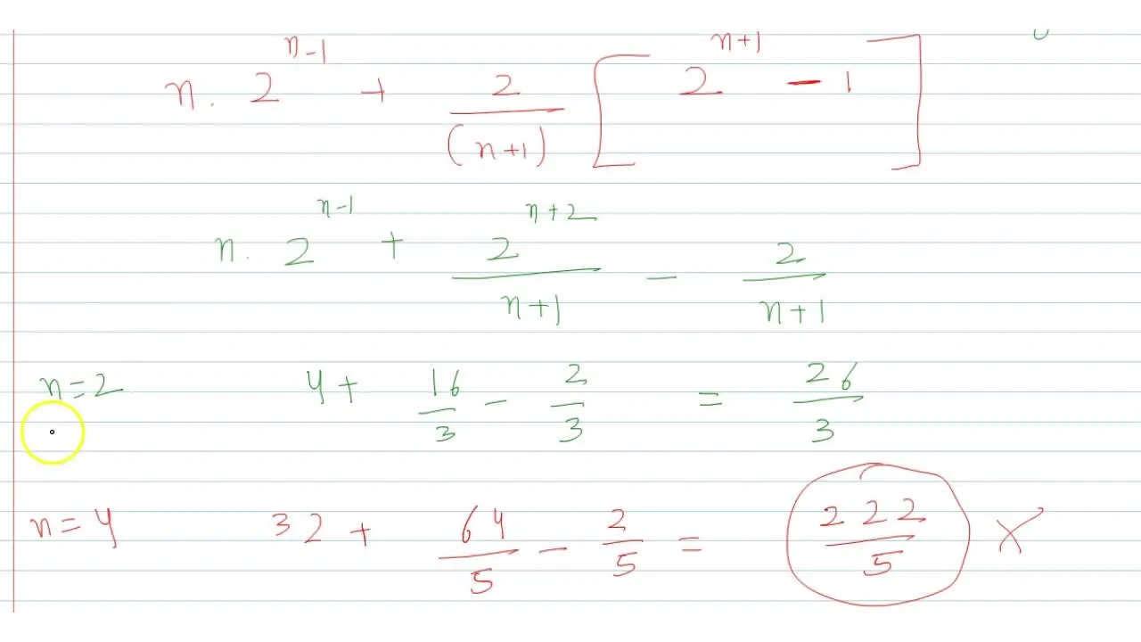 If sum(r=0)^n((r^3+2r^2+3r+2)/(r+1)) ^nCr=(2^4+2^3+2^2-2)/3