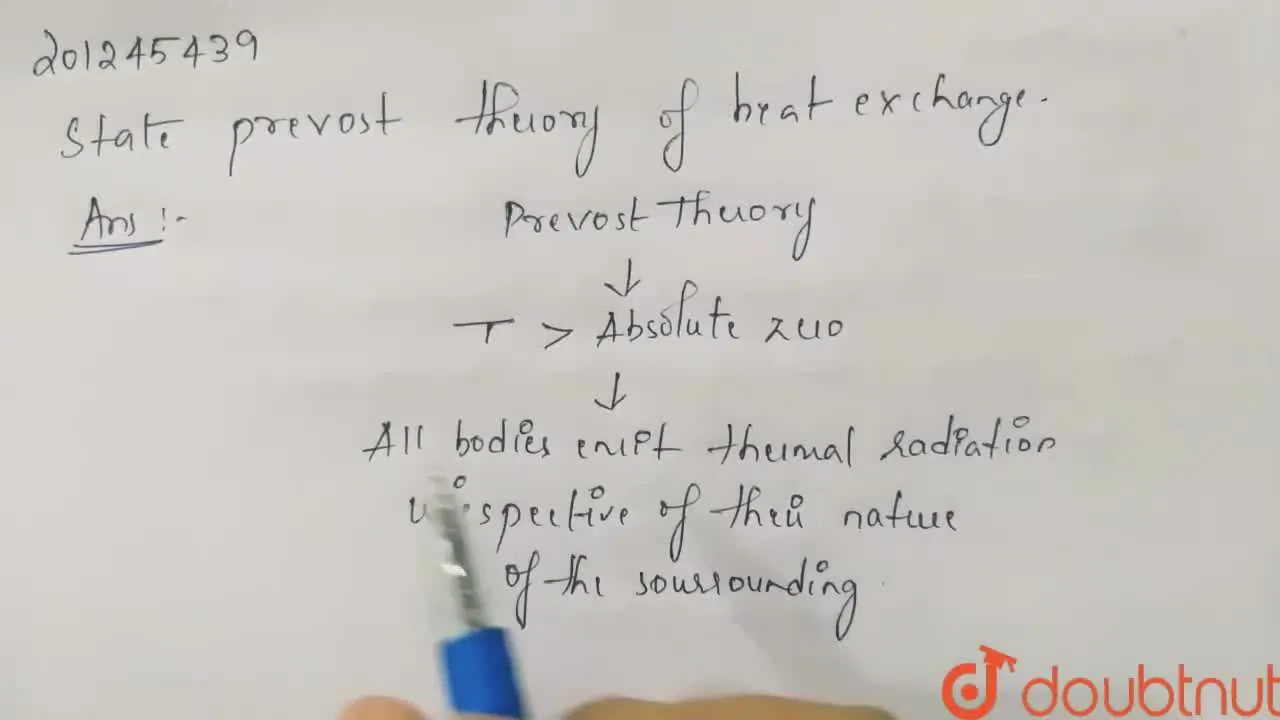[Tamil] state prevost theory of heat exchnage