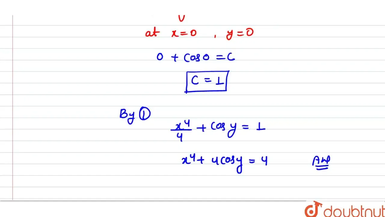 Solve the following differential equation: (dy )/(dx) =x^3 cosec