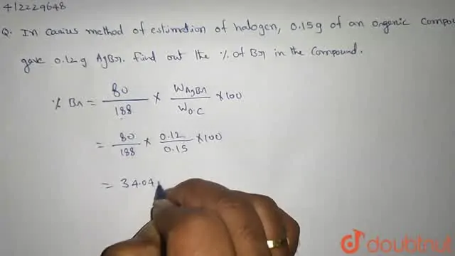 [Telugu] In Carius method of estimation of halogen, 0.15 g of an organ