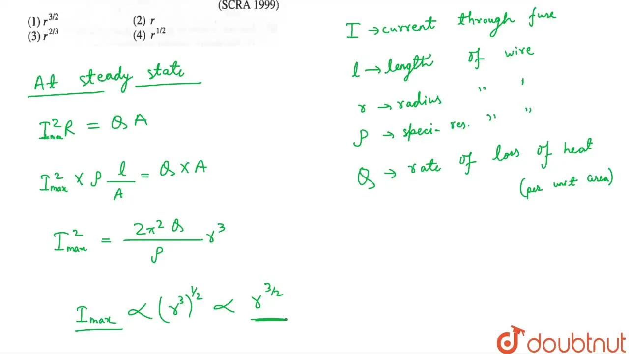 The maximum current that flows through a fuse wire before it blows out
