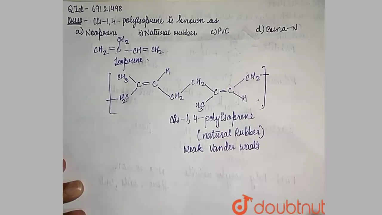 Cis-1, 4 polyisoprene is known as