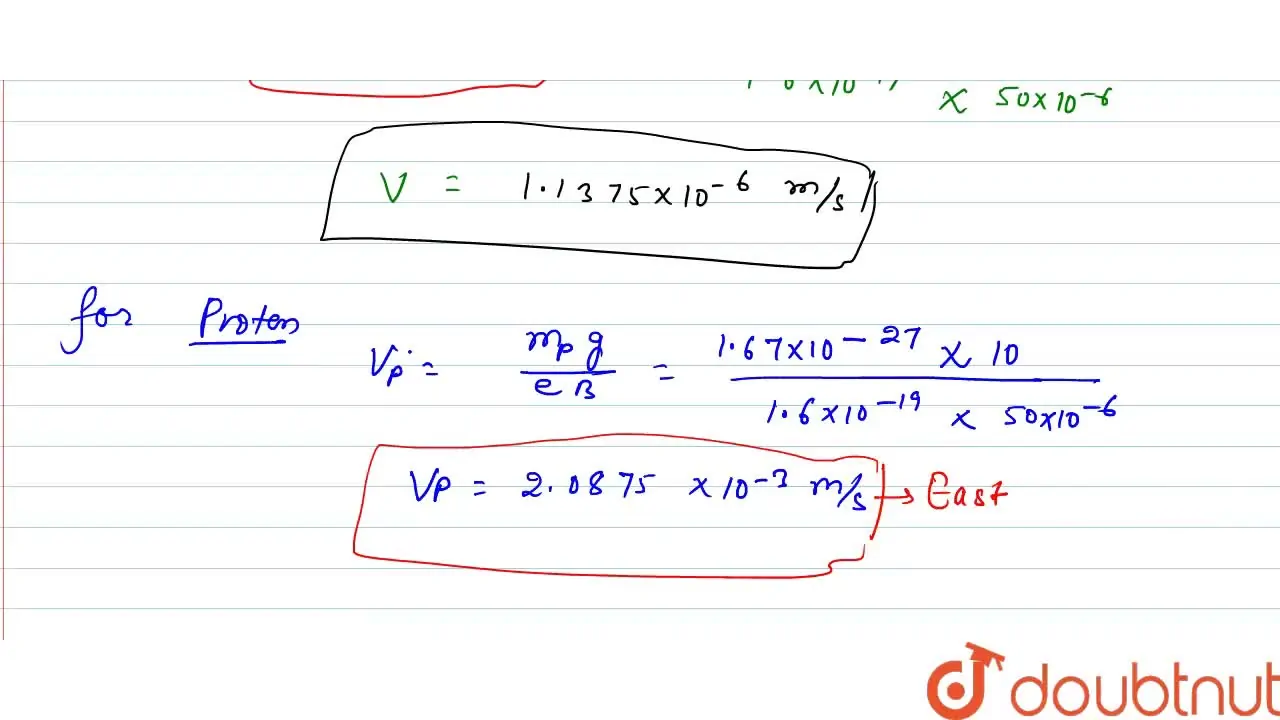 Suppose a magnetic field of 50 microtesla is applied along south to no