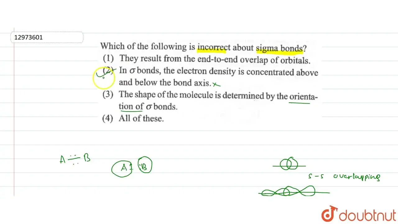 The shape of the molecule is determined by the orientation of sigma bo
