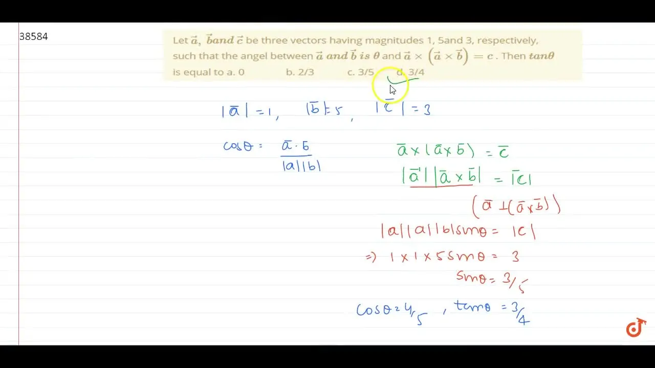 Let vec a , vec b a n d vec c be three vectors having magnitudes 1,
