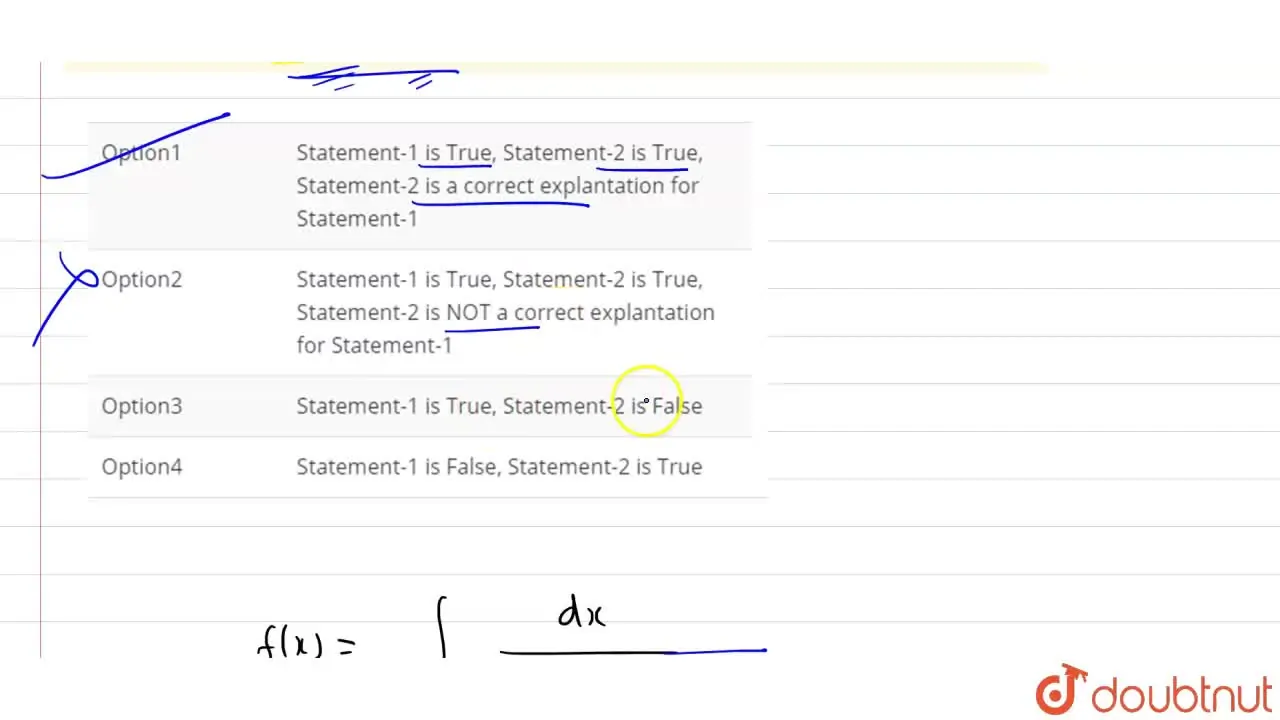 Statement-1 is True, Statement-2 is False