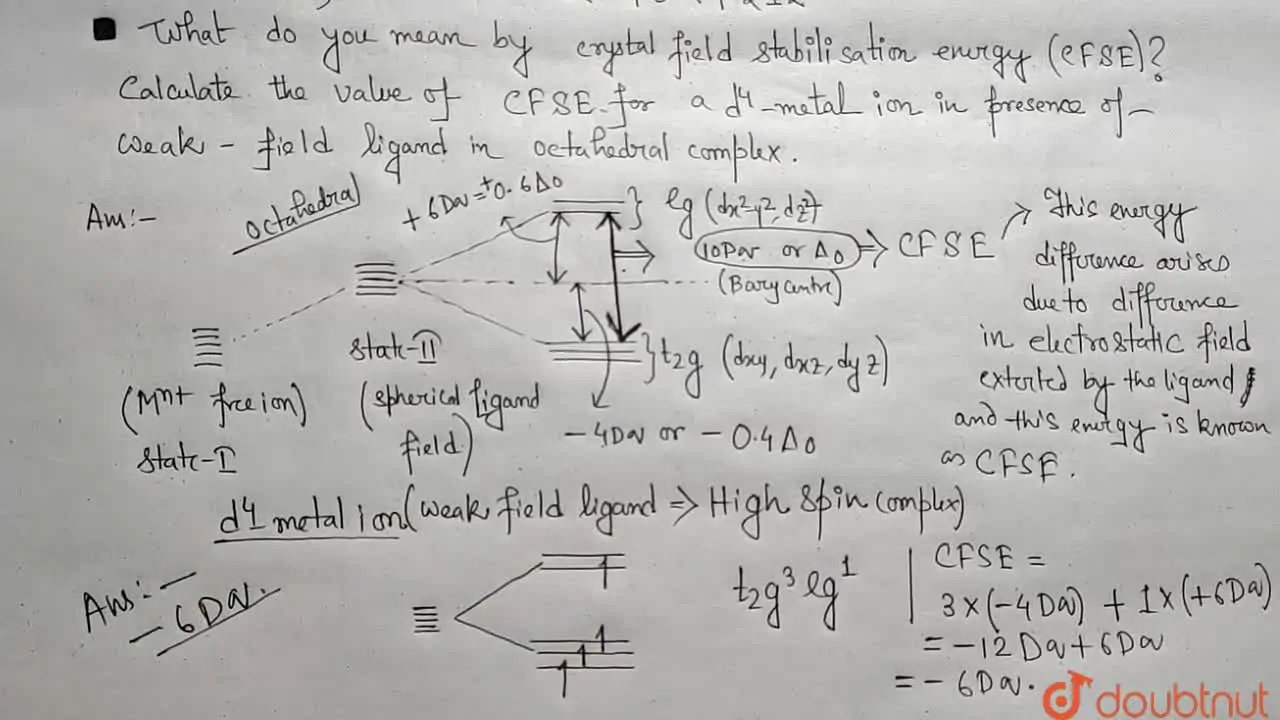 [Bengali] What do you mean by crystal field stabilisation energy (CFSE