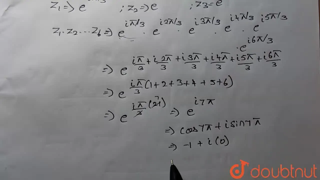 [Tamil] If z^(n) = cos"" (n pi)/(3) + isin"" (n pi)/(3),thenz(1), z(2)