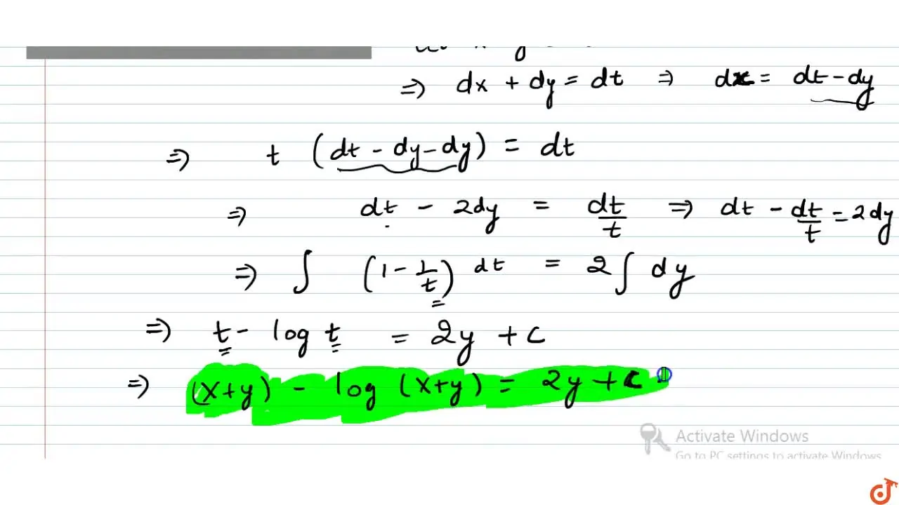 (x + y)(dx-dy) = dx + dy