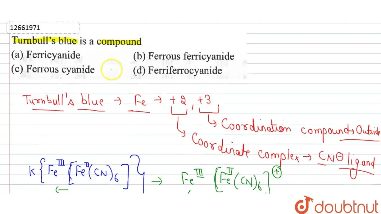 Turnbull's blue is a compound