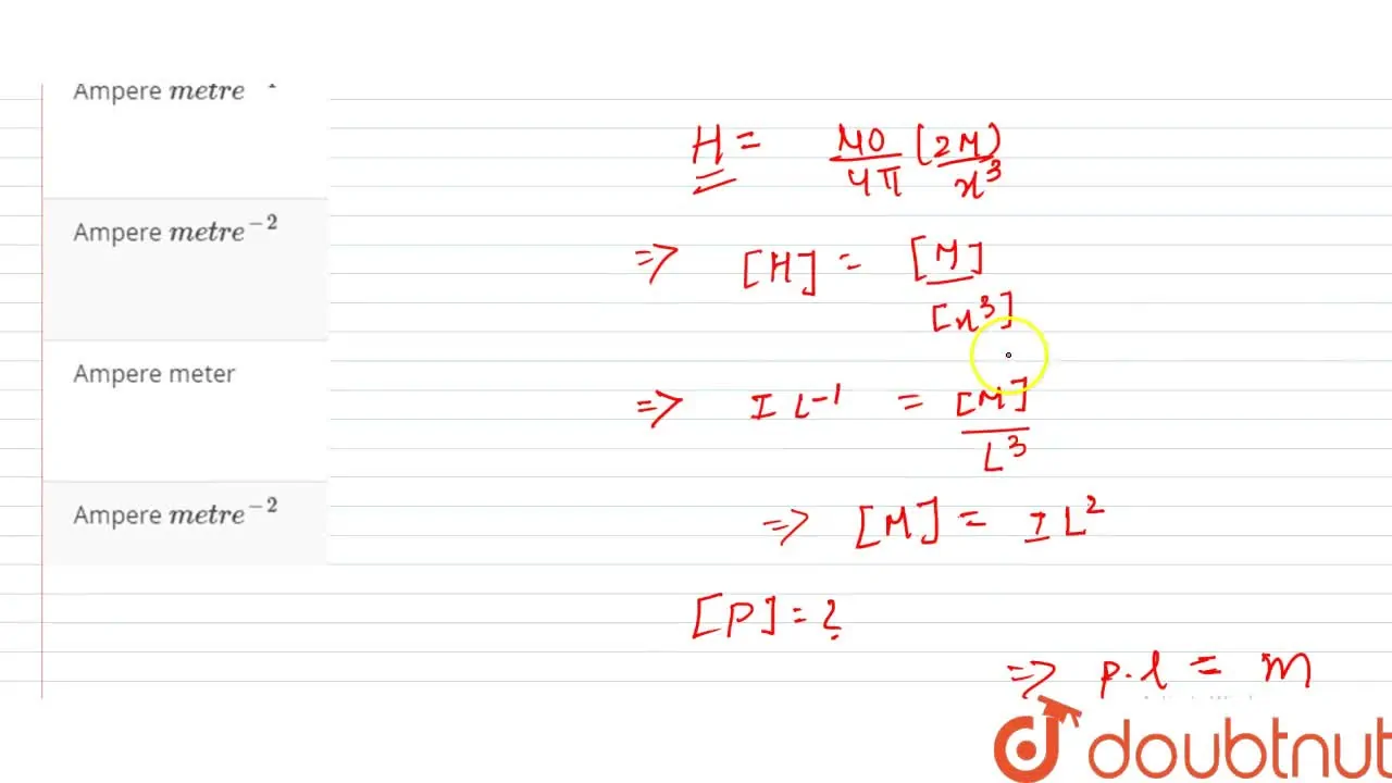 SI unit of magnetic pole strength is