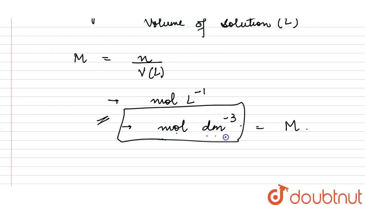 What are the SI unit of molarity