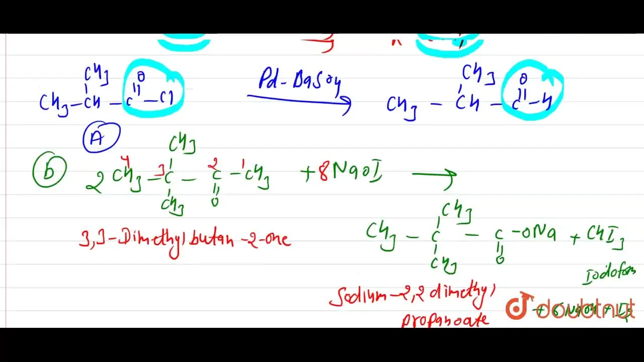 Complete the following reactions by identifying A,B and C. (i) A + H