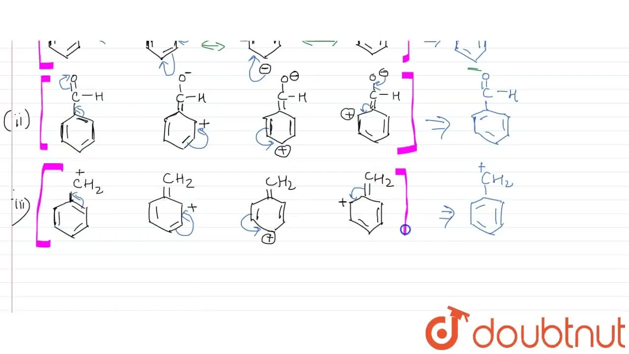 Draw resonance structures for the following (i) C6 H5 OH (ii) C6 H5