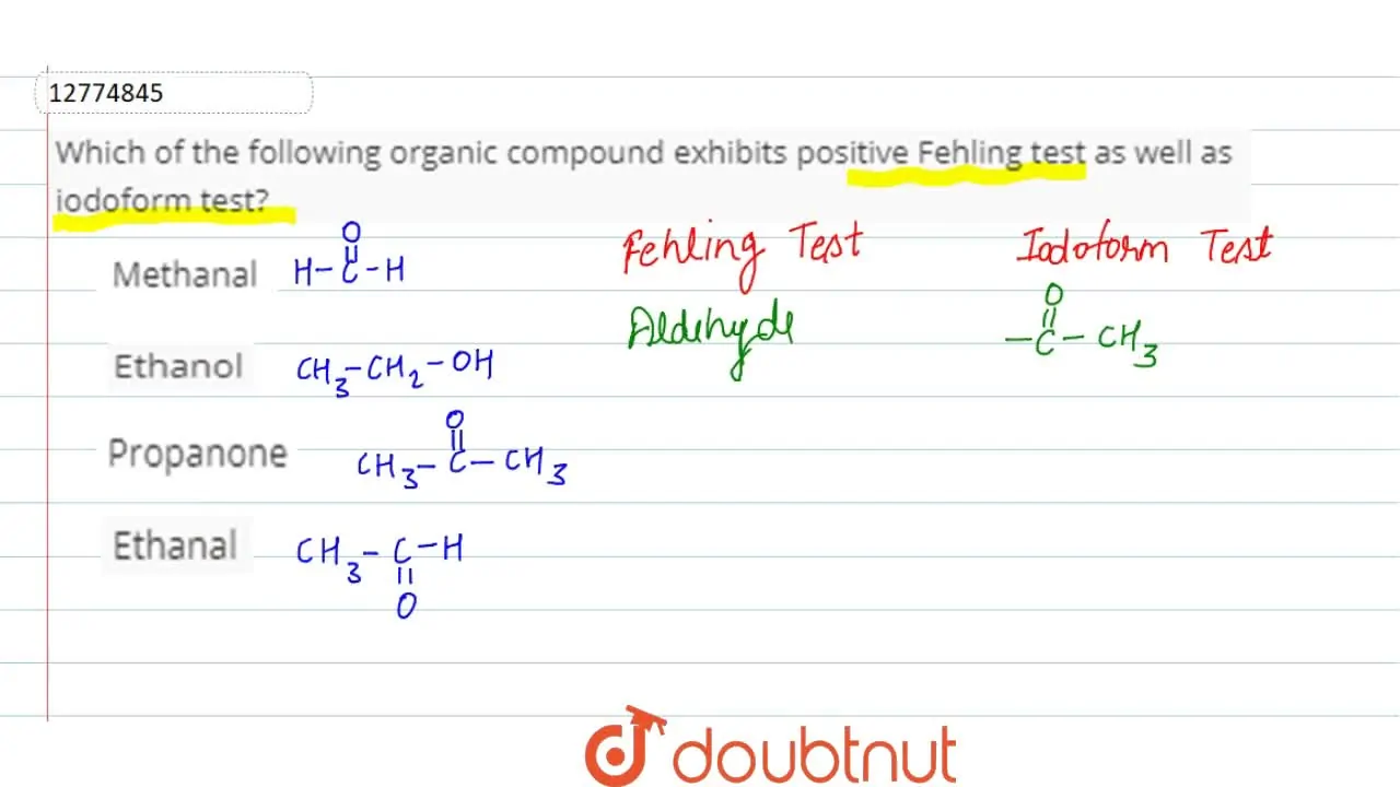 Which of the following organic compound exhibits positive Fehling test