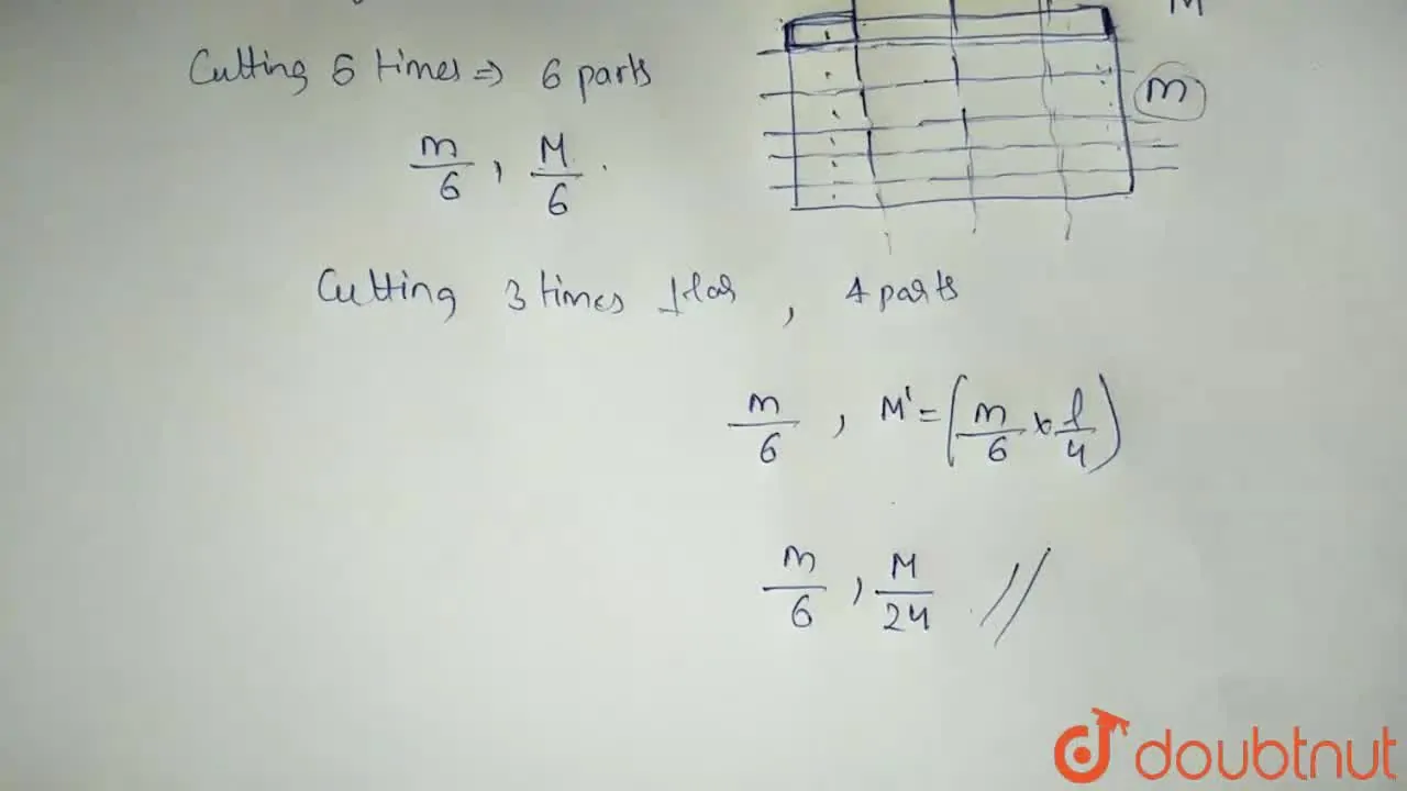If a bar magnet of pole strength m and magnetic moment M is cut equall