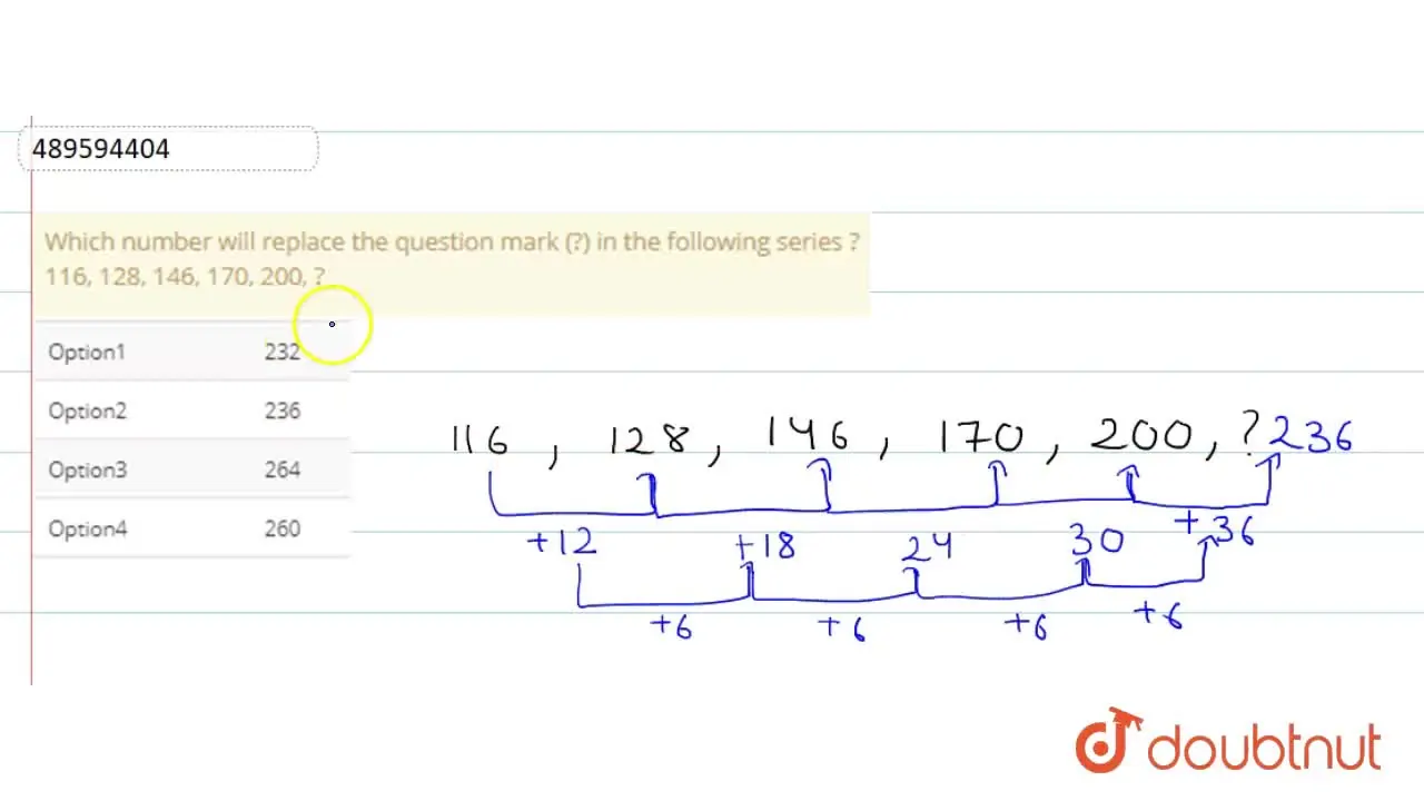 Which number will replace the question mark (?) in the following serie