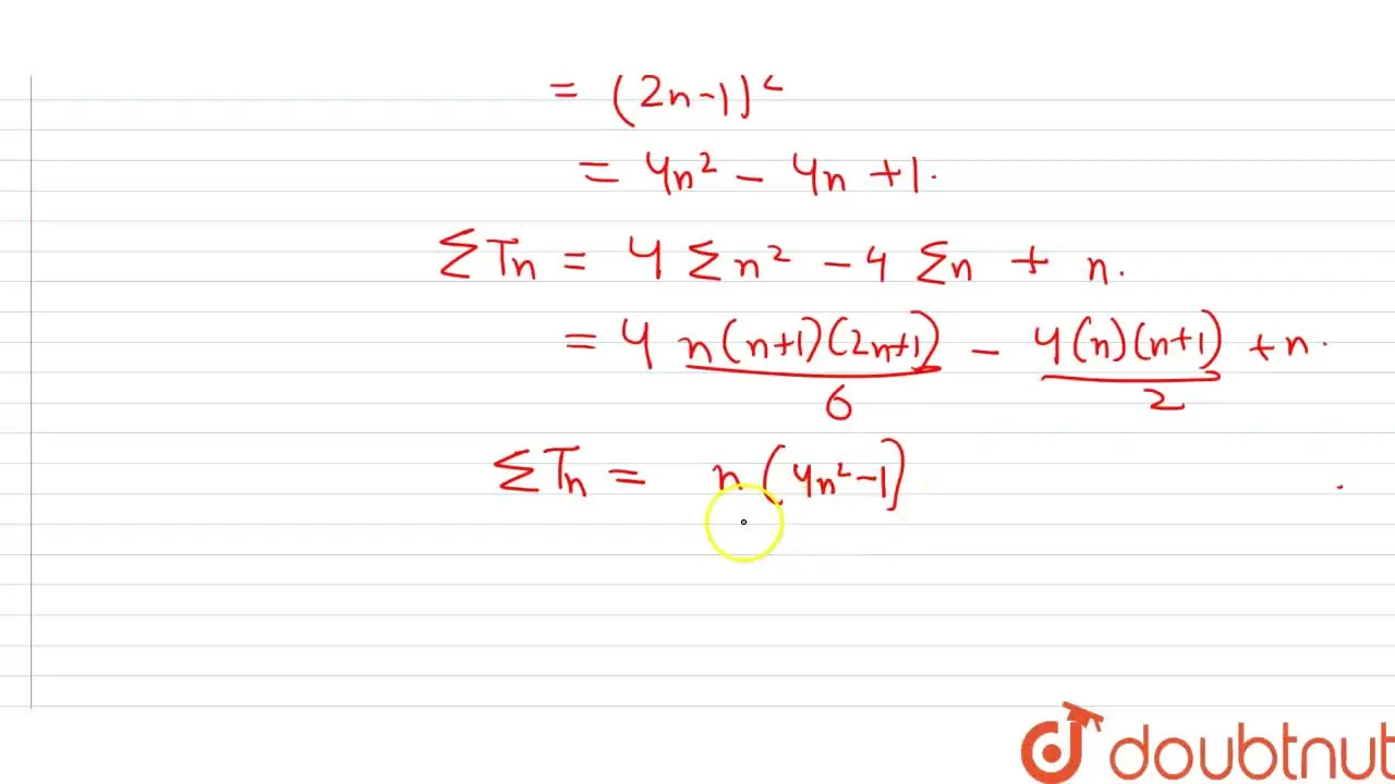 Find the sum to n terms of the series 1^(2)+3^(2)+5^(2)+"...."" upto n