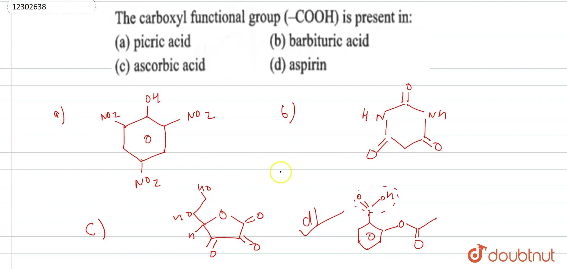 The carboxyl functional group (-COOH) is present in