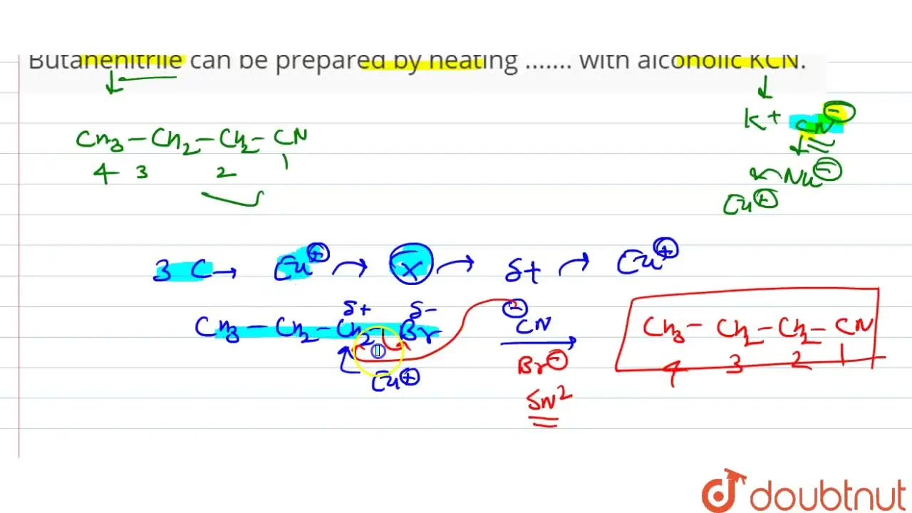 Butanenitrile can be prepared by heating ....... with alcoholic KCN.