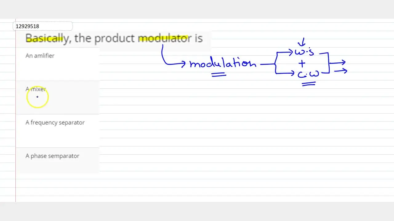 Basically, the product modulator is