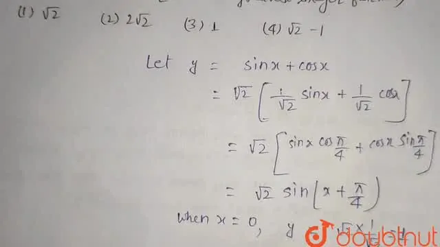 The value of the integral I=int(0)^( pi/4)[sin x+cos x](cos x-sin x)dx
