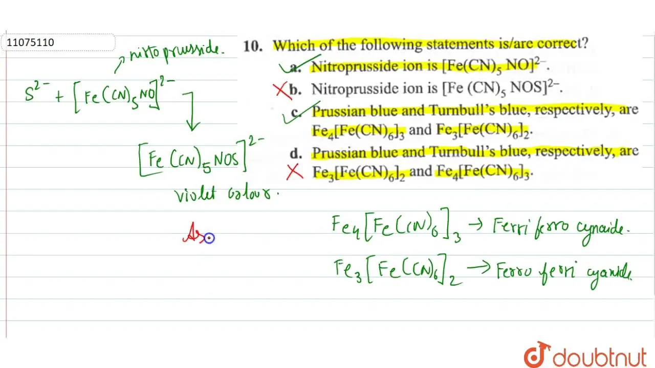 Prussian blue and Turnbull's blue, respectively, are Fe4[Fe(CN)6]3 and