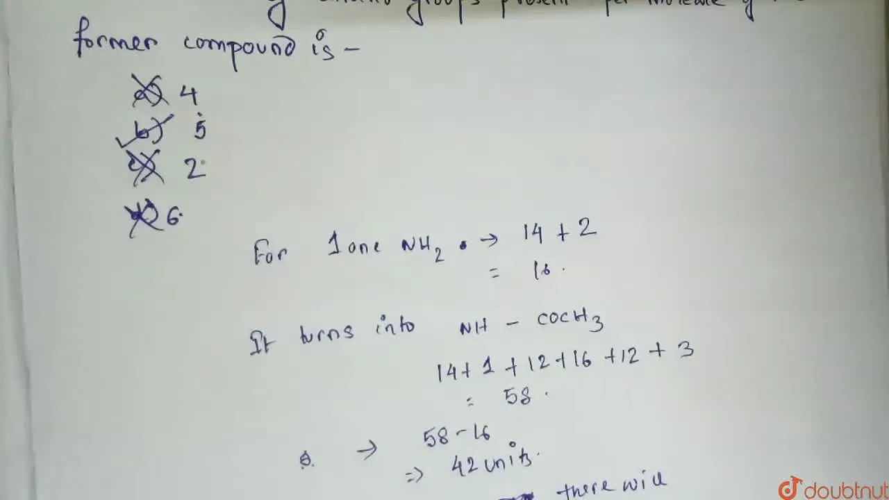 An organic compound (P) having molecular mass 180 is acylated with CH(