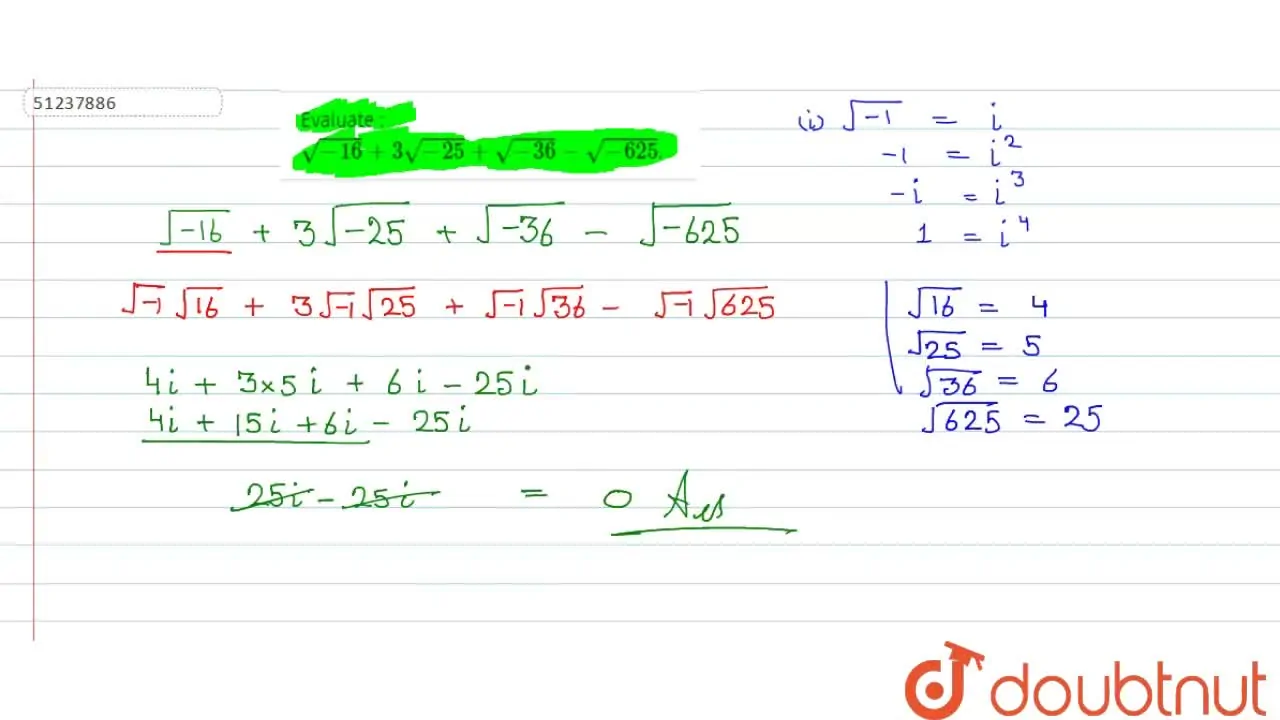 Evaluate : sqrt(-16) + 3 sqrt(-25) + sqrt(-36) - sqrt(-625).