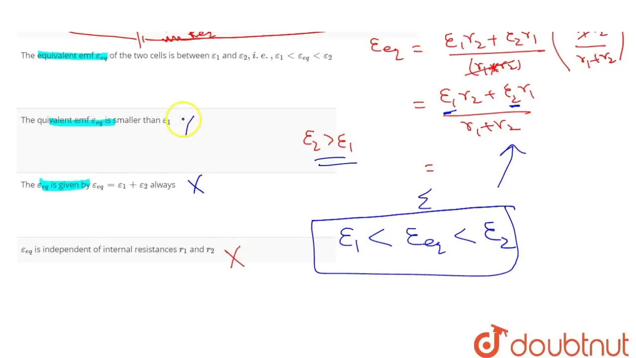 The epsilon(eq) = epsilon(1) + epsilon(2) always