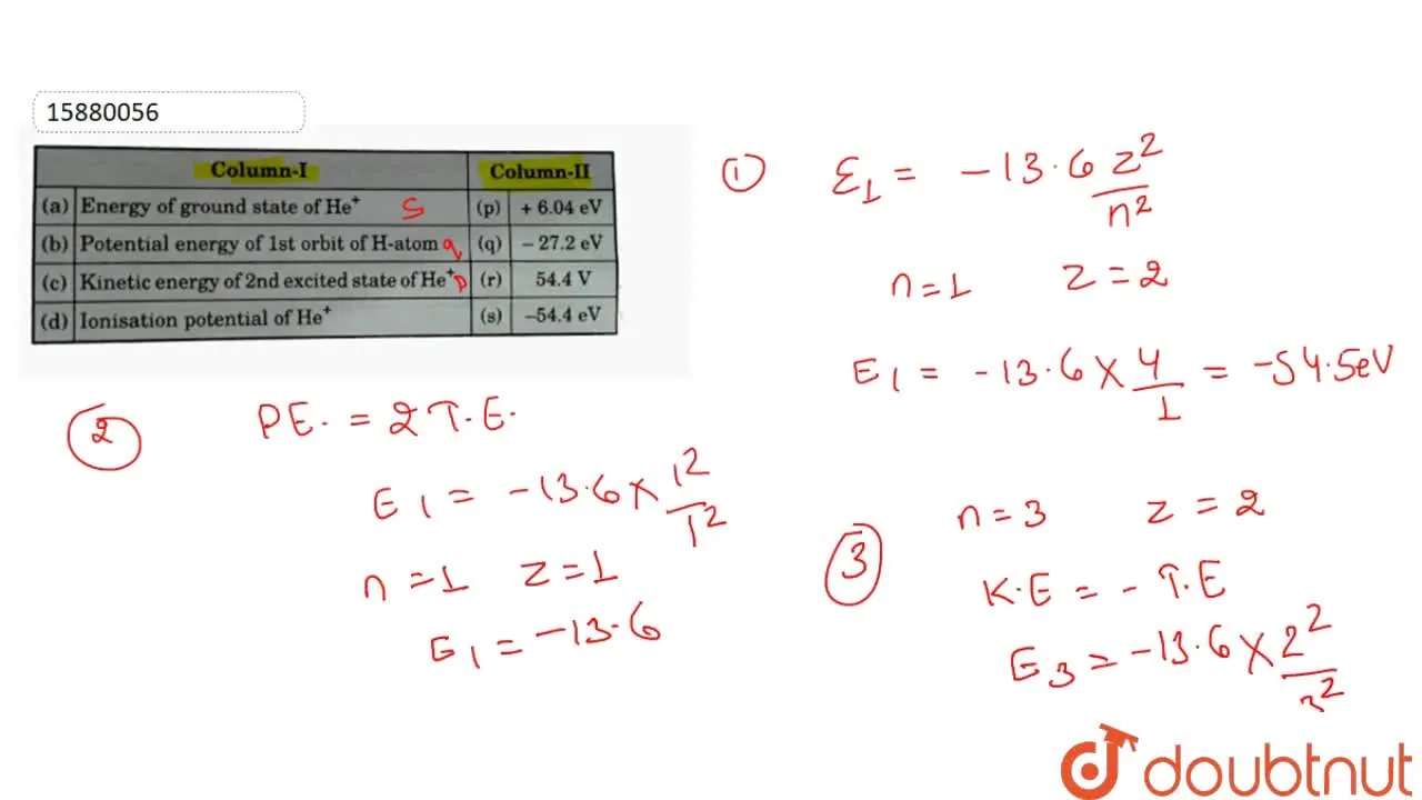 Match the following columns