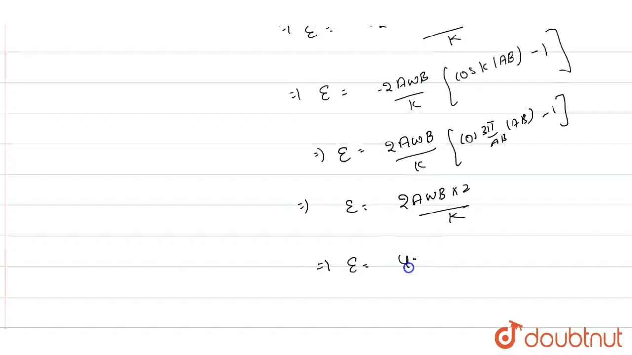A standing wave y = 2A sin kx cos omegat is set up in the wire AB fixe