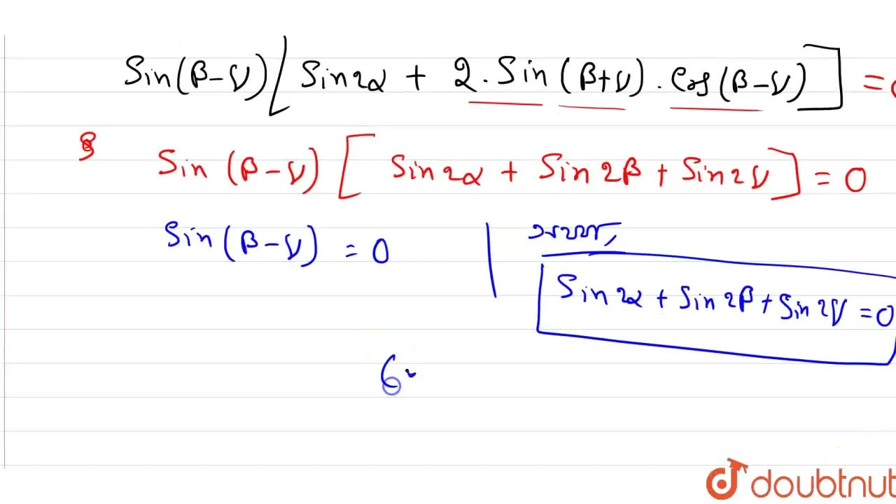 tan (alpha-beta+gamma)/tan(alpha+beta-gamma)= tan beta/tan gamma হলে দ
