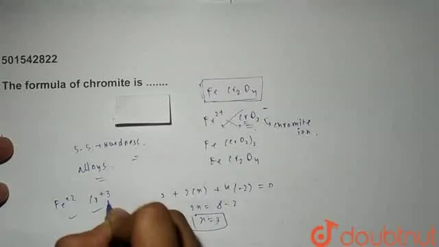 The formula of chromite is .......