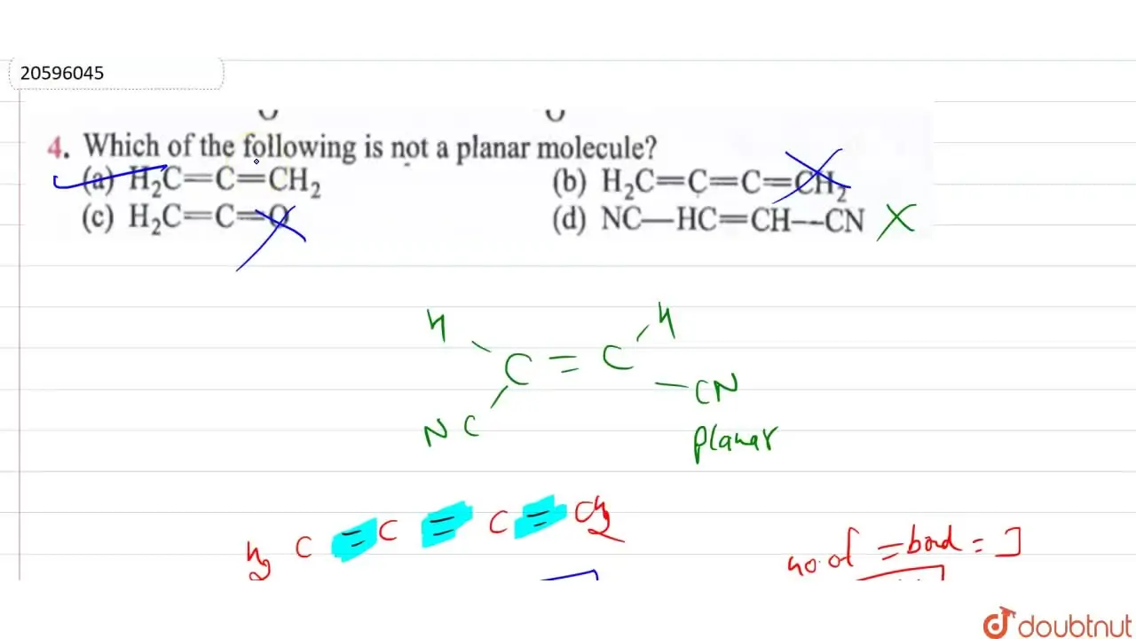 Which Of The Following Is Not A Planar Molecule which-of-the-following-is-not-a-planar-molecule