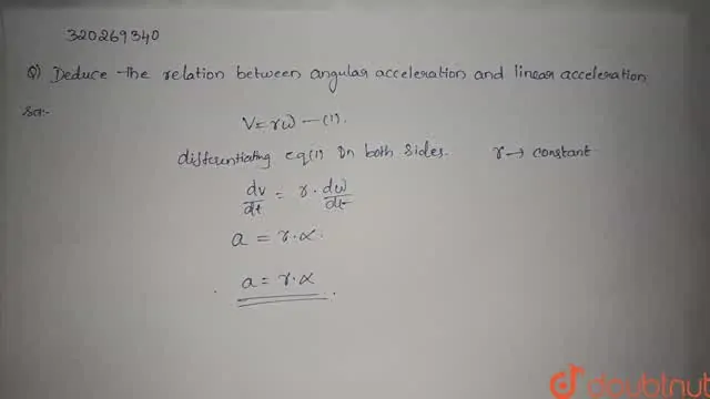 [tamil] Deduce The Relation Between Angualr Acceleration And Linear Ac