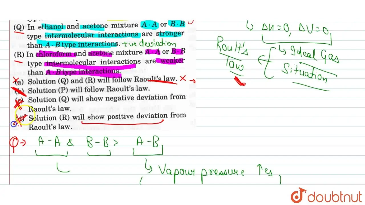 Solution (B) will show negative deviation from Raoult's law.