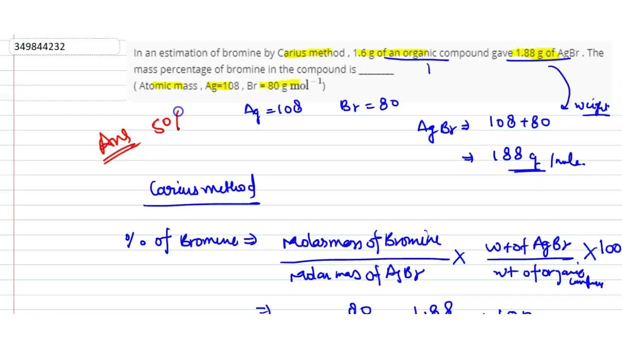 In an estimation of bromine by Carius method , 1.6 g of an organic co