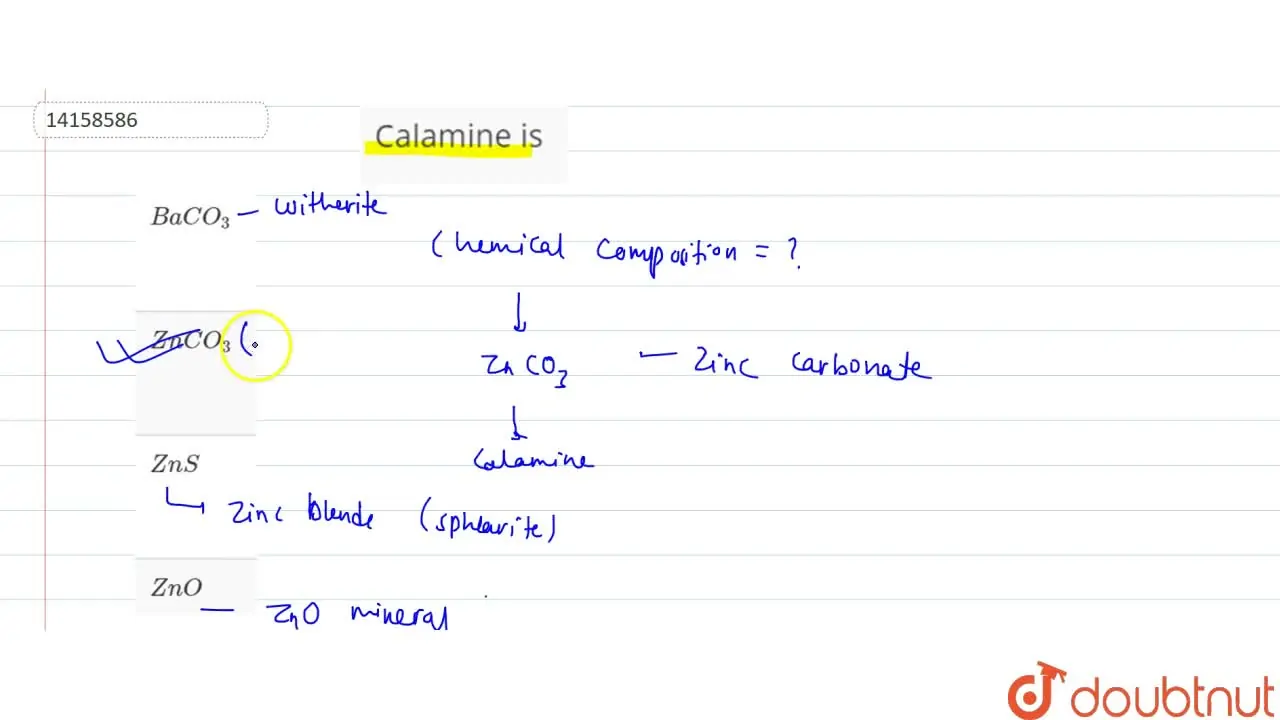 [Solved] Calamine is