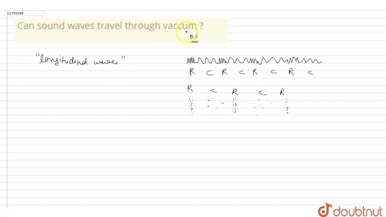 Can sound waves travel through vacuum