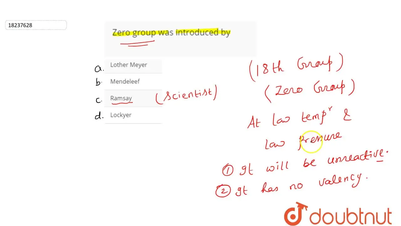 Zero group was introduced by