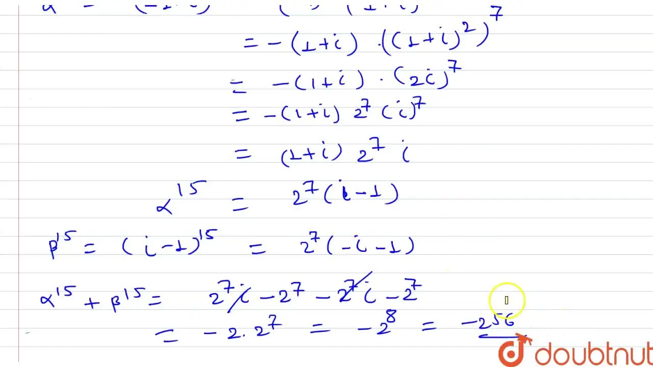 Let alpha and beta be two roots of the equation x^(2) + 2x + 2 = 0. Th