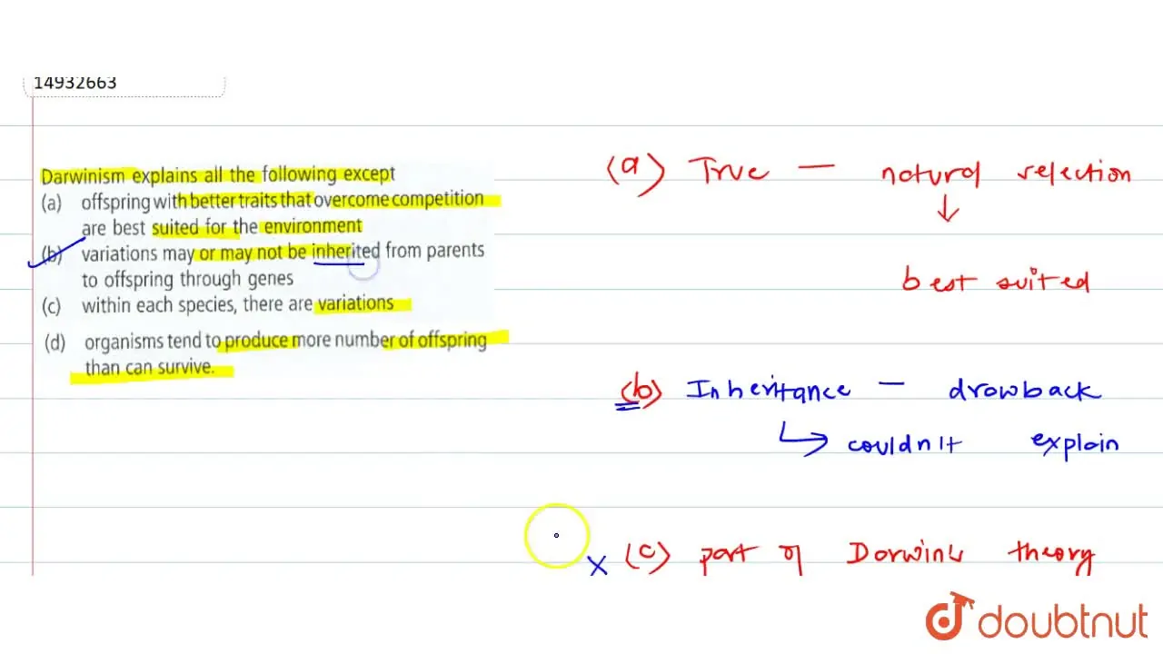 Offspring with better traits that overcome connecting are best suited