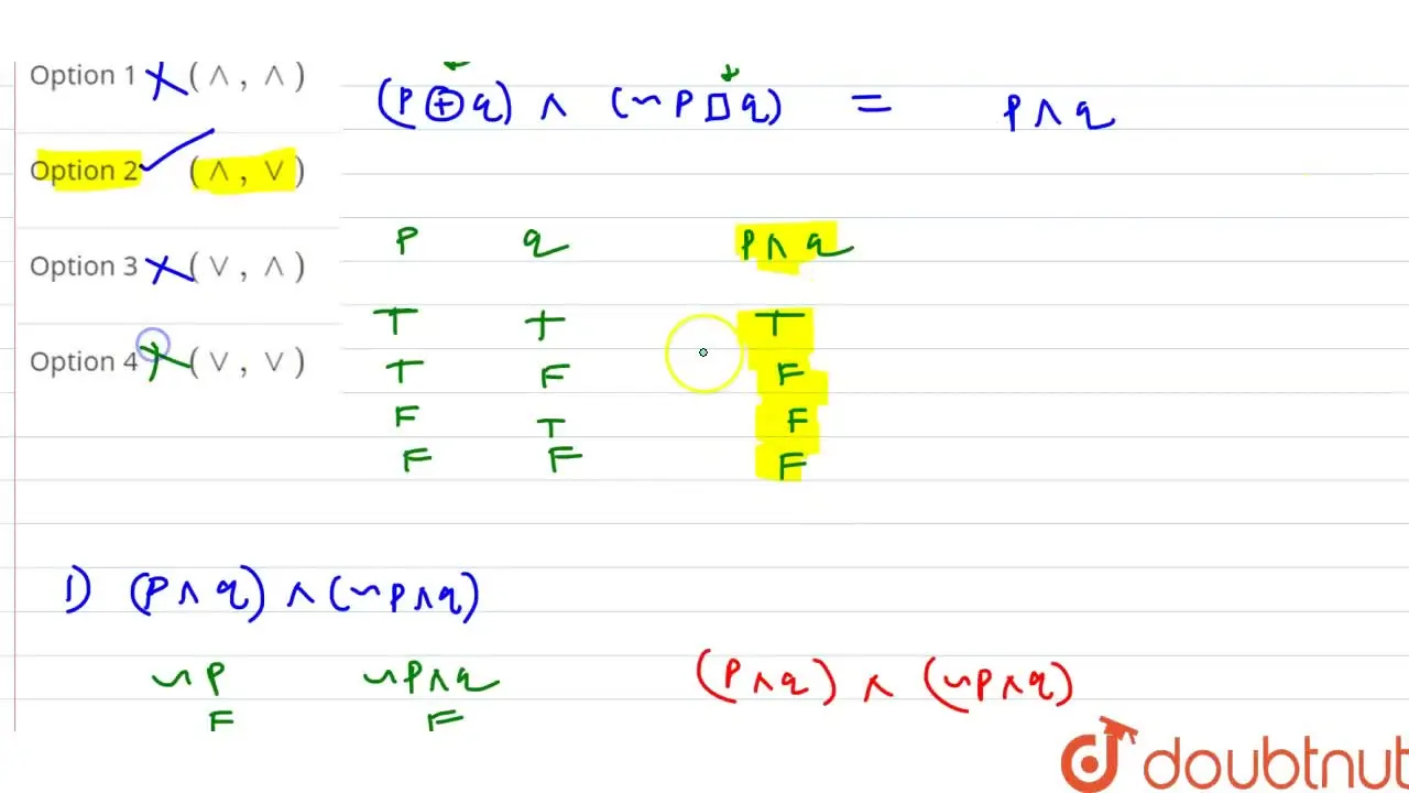 If the Boolean expression (po+q)^^(~psquareq) is equivalent to p^^q
